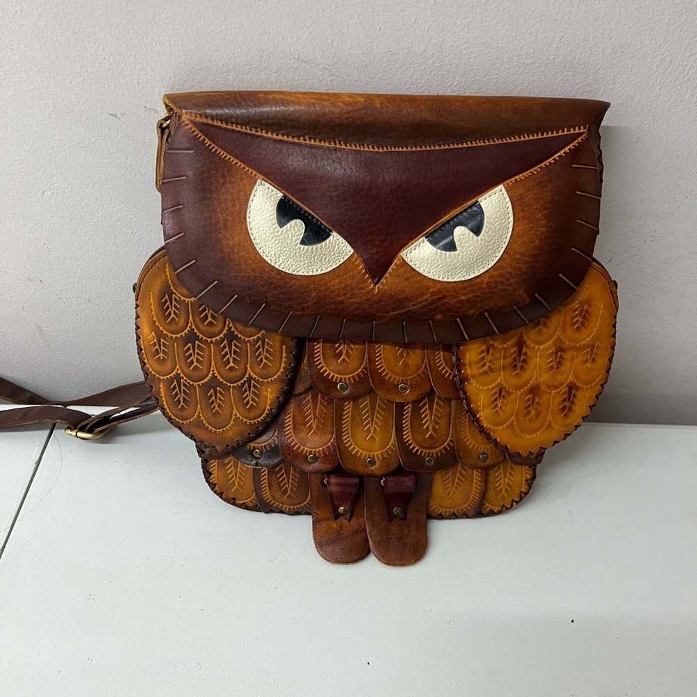 Owl Leather Purse - Gem